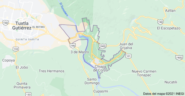 Chiapa De Corzo Mapa