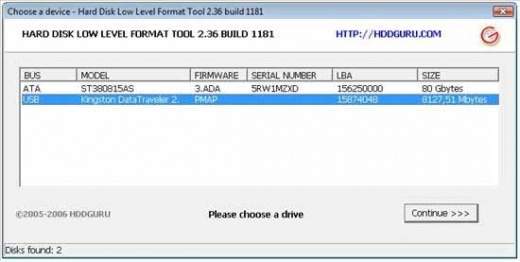 HDD Low Level Format Tool - EcuRed